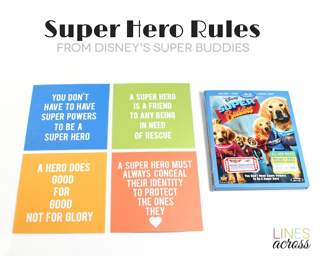 Free Printable Super Hero Rules - Lines Across