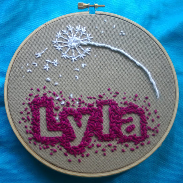 Baby Name Embroidery - Lines Across