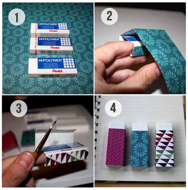 Decorate Your Erasers - Lines Across