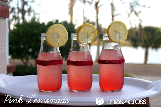 Delicious Homemade Pink Lemonade - Lines Across