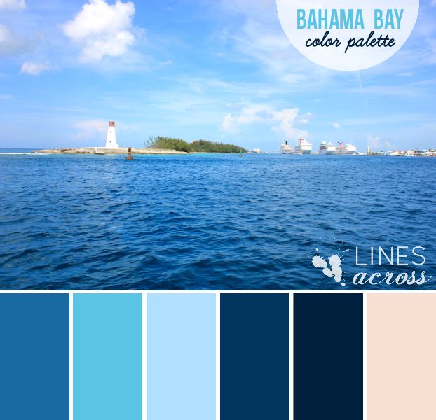 Bahama Bay Color Palette - Lines Across