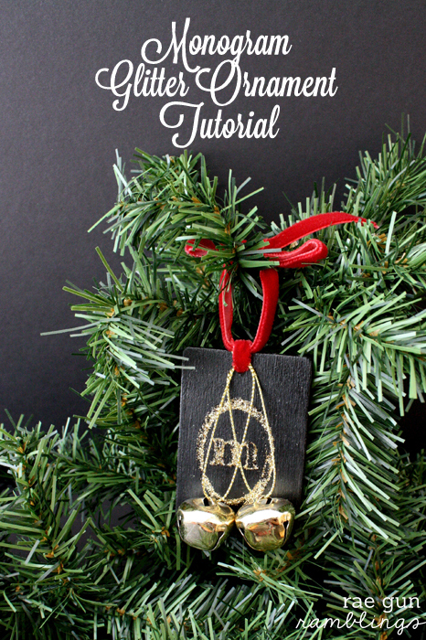 Monogram Glitter Ornament - Rae Gun Ramblings - Lines Across