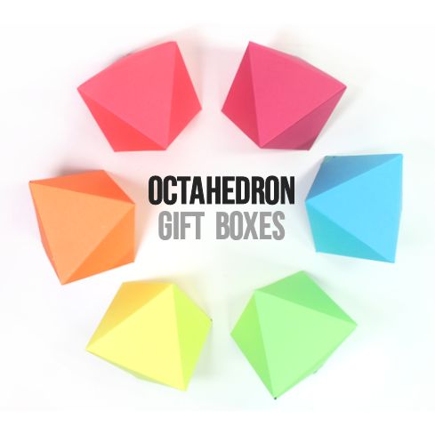 DIY Diamond Gift Boxes (with Free Printable Octahedron Templates ...