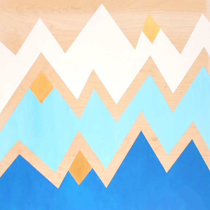 Geometric Mountains DIY Wall Art - Lines Across