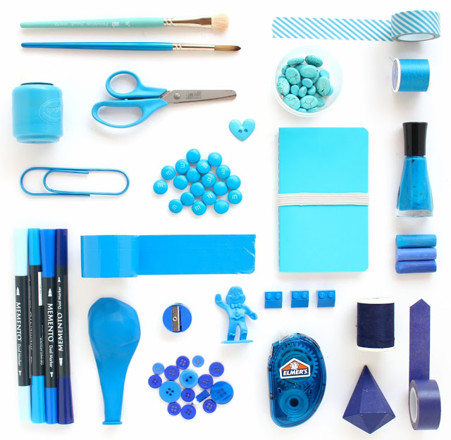 Blue Color Study - Lines Across