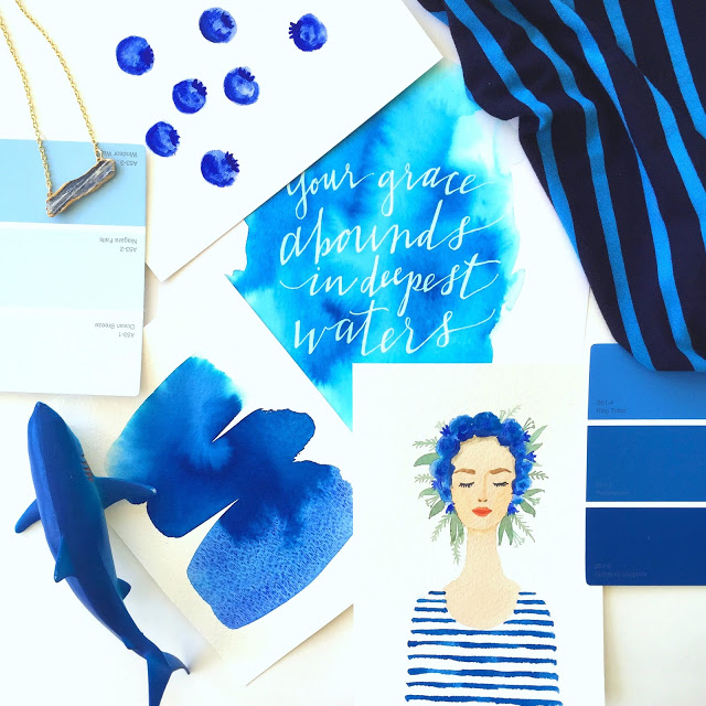 Color Theory: Blue - Lines Across