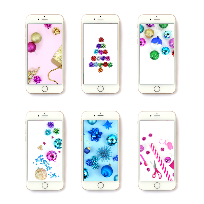 Fun and Festive Christmas iPhone Wallpapers - Lines Across