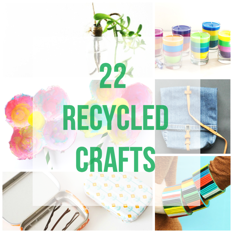 22 Recycled Crafts for Earth Day - Lines Across